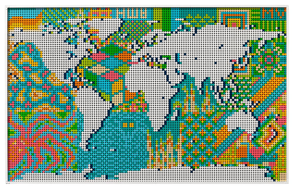 Blocos de Montar - Lego - Mapa do Mundo LEGO DO BRASIL
