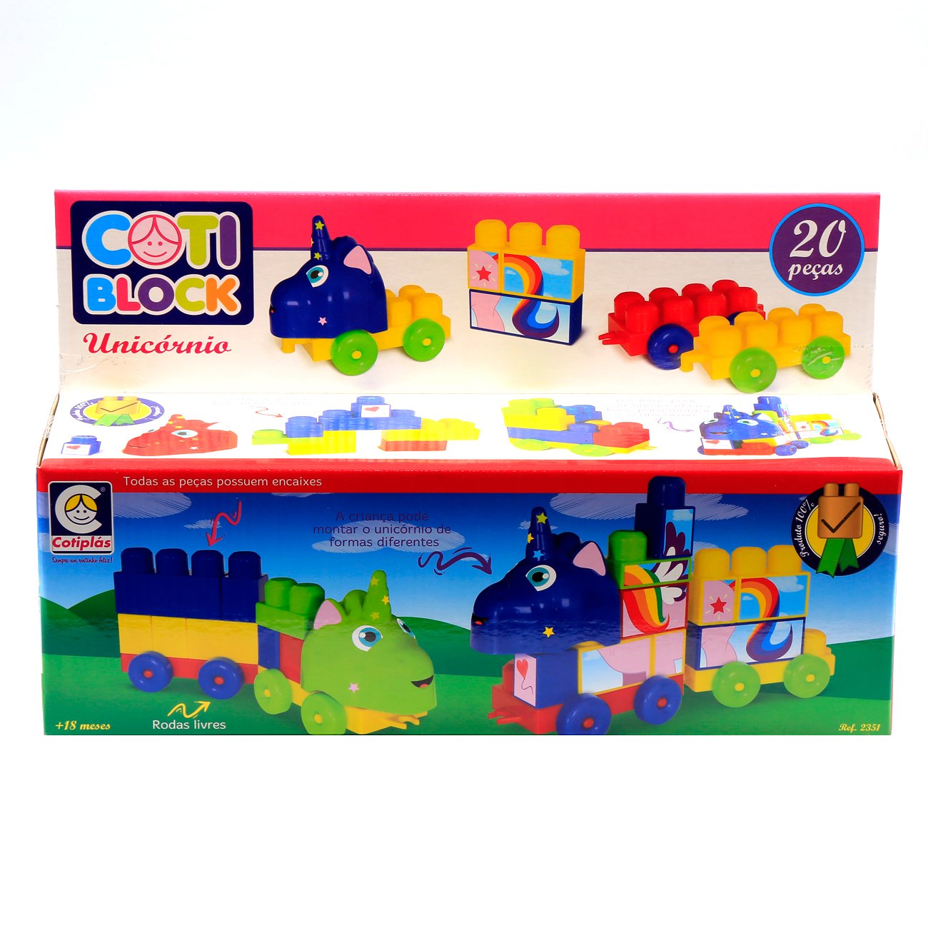 Blocos Criativos - Coti Block - Unicornio 20 Pecas COTIPLAS