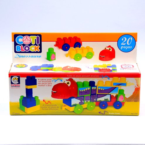 Blocos Criativos - Coti Block - Dinossauro 20 Pecas COTIPLAS