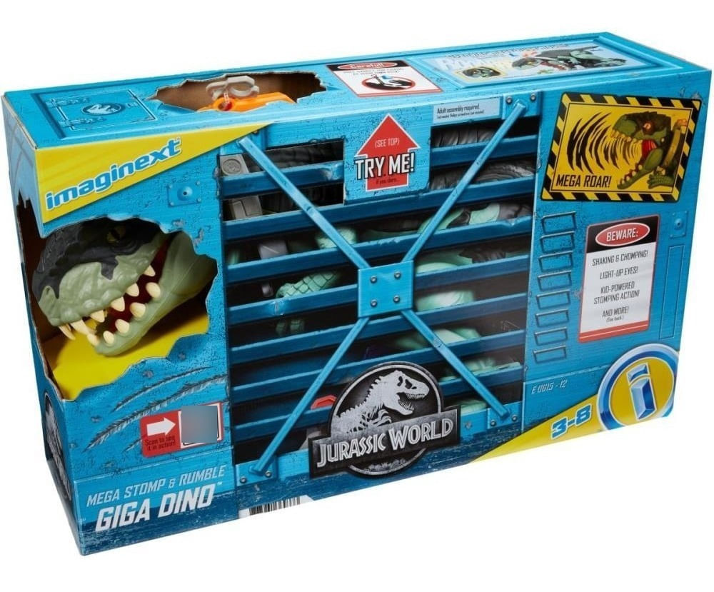 Boneco - Imaginext Jurassic World - Mega Stomp e Rumble Giga Dino MATTEL
