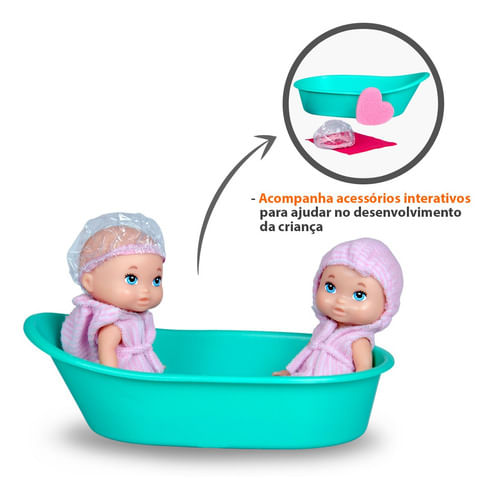 Boneca Little mommy mini - hora do banho - 1019 PUPEE BRINQUEDOS