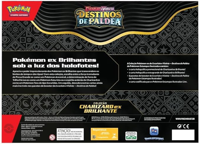 Cartas - Box Pokemon - Destinos De Paldea - Charizard Ex Brilhante ...