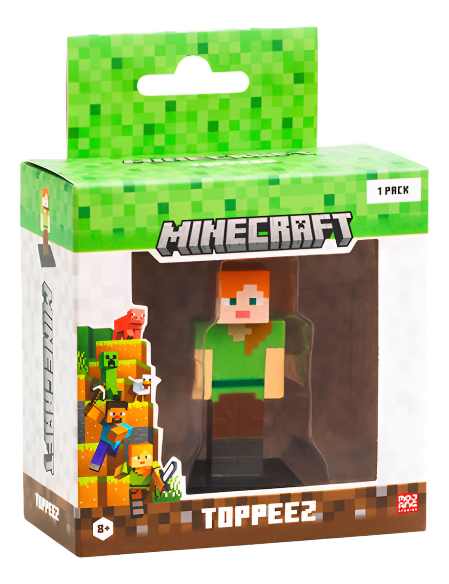 Boneco - Minecraft Alex Miniatura COPAG DA AMAZONIA