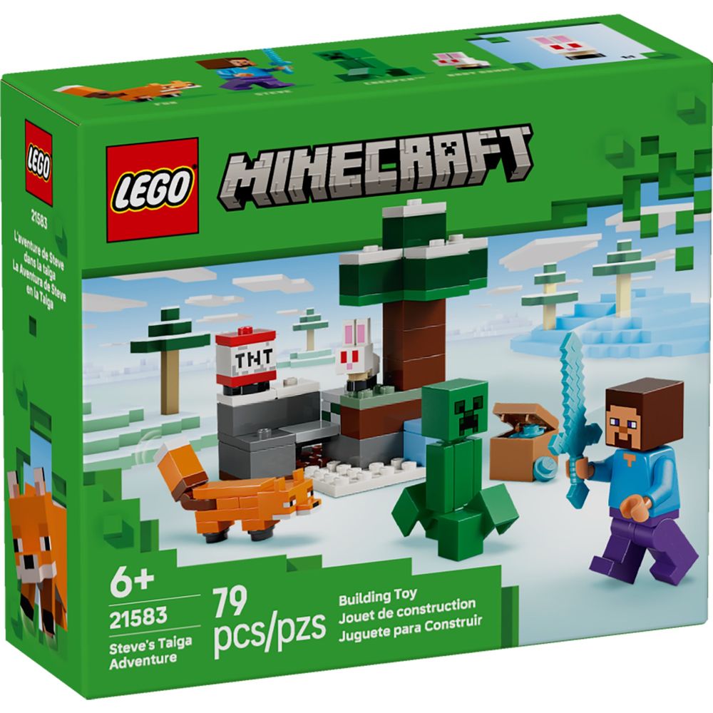 Bloco de Montar - Aventura do Steve na Taiga - M BRINQ